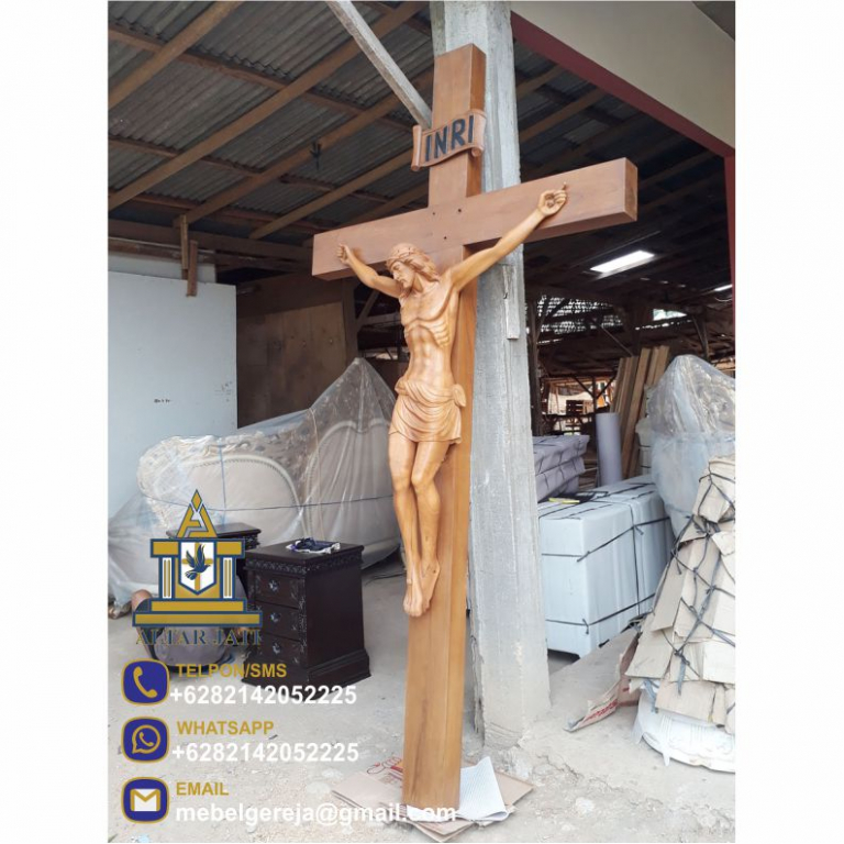 Jual Salib Yesus Ukuran Besar, Patung Salib Yesus, Toko Furniture Gereja