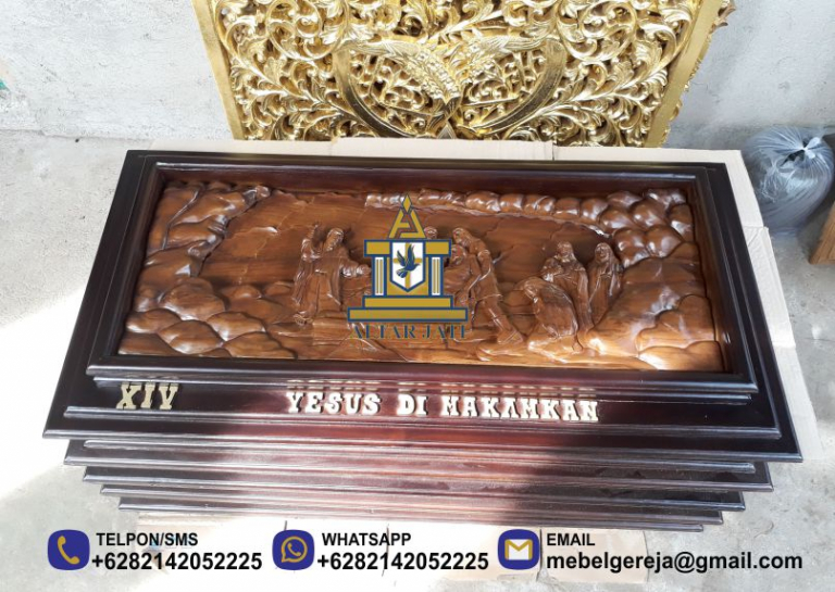 Relief Jalan Salib, Ukiran Kayu Jalan Salib, 14 Relief Ukir Kayu Jalan ...