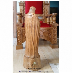 Patung Yesus Gembala Domba | Ukiran Patung Yesus Kayu Jati