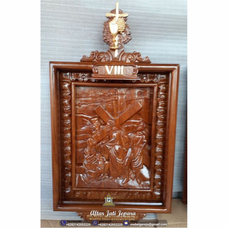 14 Perhentian Jalan Salib Kayu Jati, Ukiran Jalan Salib Kayu Jati