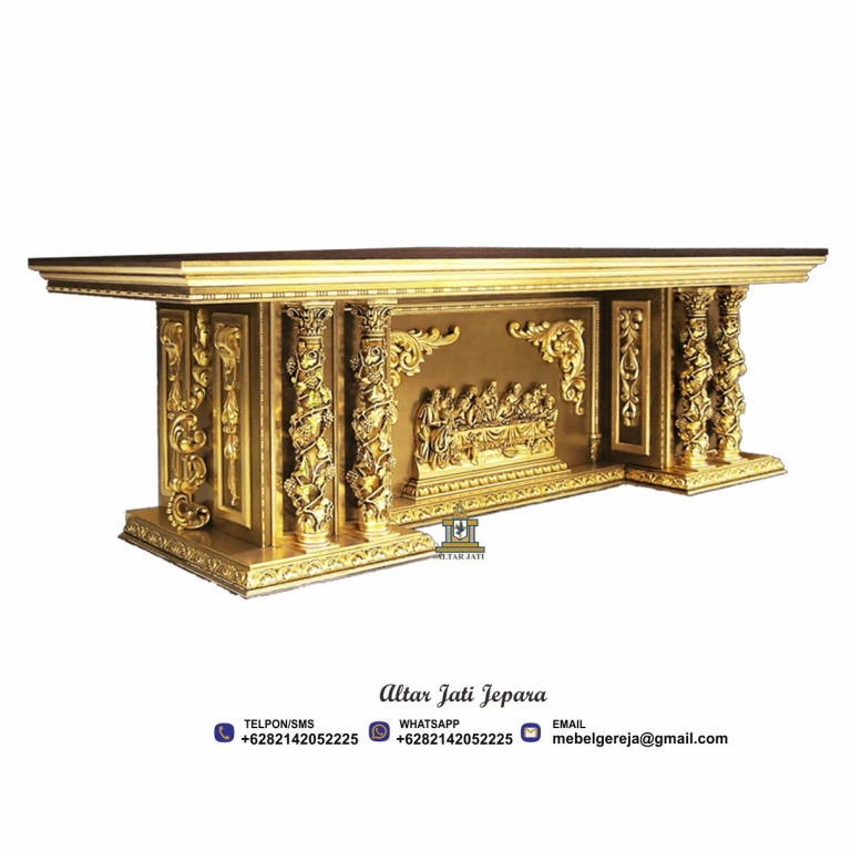 Jual Meja Altar Gereja Perjamuan Kudus, Meja Altar Katolik, Mebel Gereja