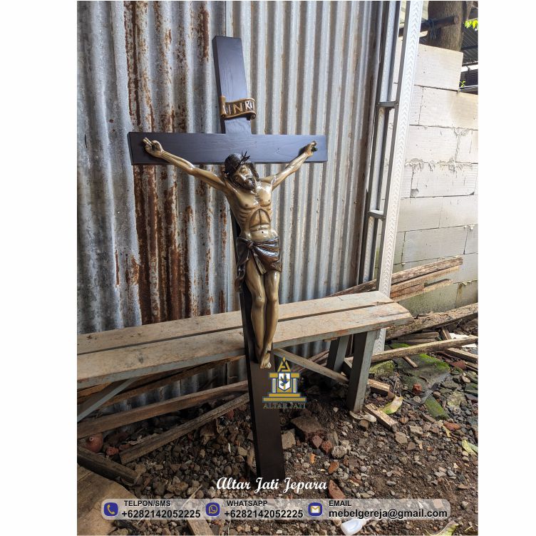 Harga Salib Gereja Katolik Kayu Jati, Salib Yesus Katolik Kayu Jati