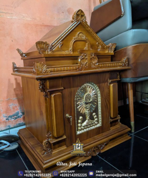 Harga Tabernakel Kayu Jati, Tabernakel Gereja Katolik Kayu Jati