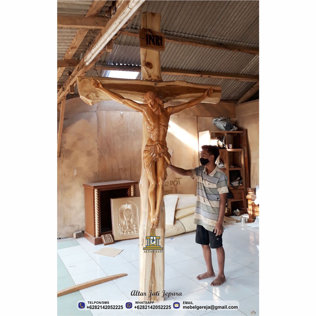 Jual Salib Gereja Harga Murah, Patung Salib Yesus Gereja Katolik